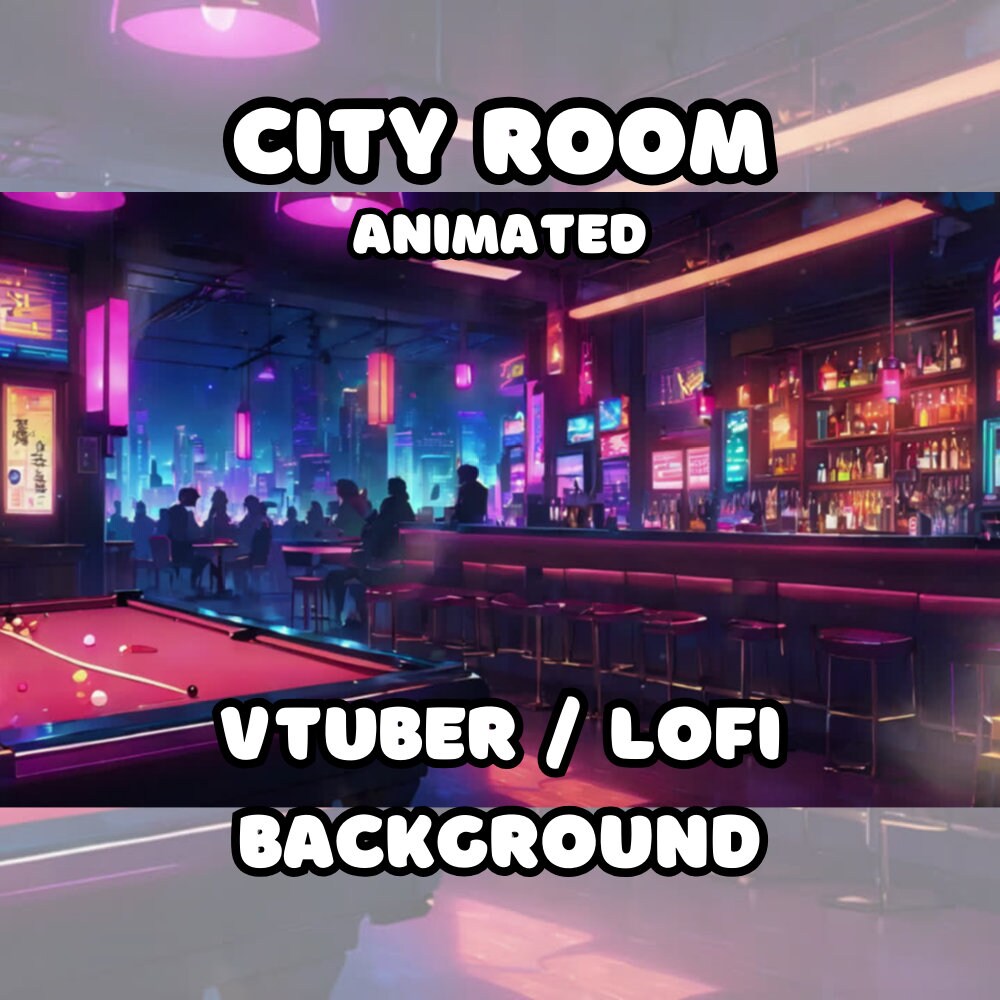 ANIMATED BACKGROUND Cyber Bar, Neon Background, Cyberpunk loop, 4k 60 ...