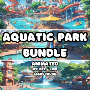 ANIMATED BACKGROUND - Aquatic Park Bundle (loop, 4k) VTUBER / Stream ...