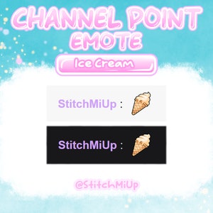 Ice Cream Cone Channel Point / Emote / Badge for Twitch Stream Discord ...