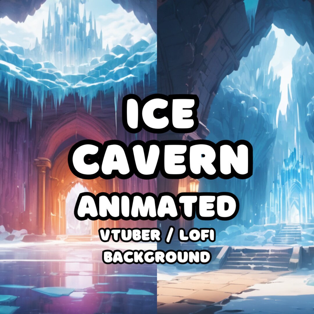 ANIMATED BACKGROUND - Ice Cavern Bundle, Underground, Hollow (loop, 4k ...