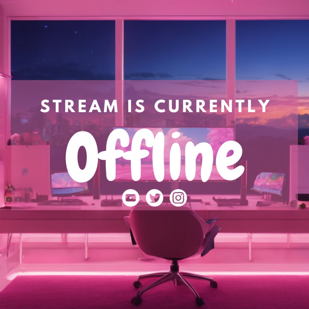 Twitch Offline Screen Twitch Youtube Kick - Pink Gaming / Stream is ...