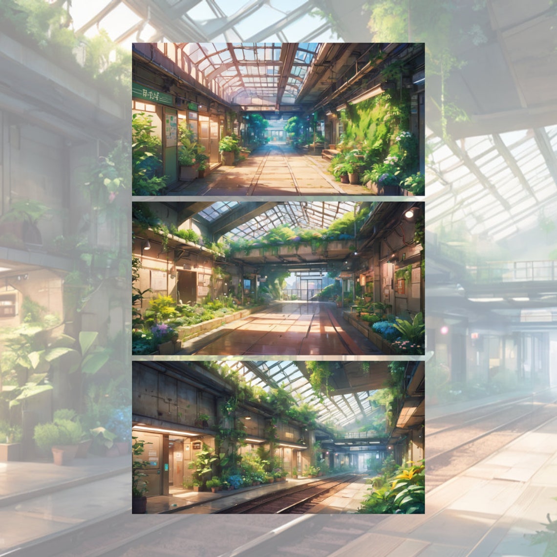 ANIMATED BACKGROUND - Train Station Bundle (loop, 4k) VTUBER / Stream Background / Video ...