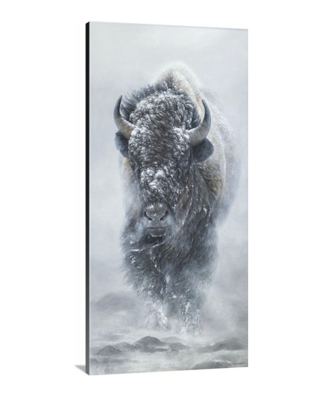 Painting Art & Collectibles Oil Bison buffalo ox painting wildlife ...