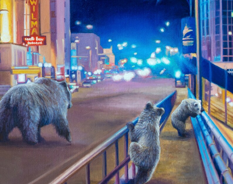 Griz Country - Limited Edition Grizzly Bear Downtown Wildlife Art ...