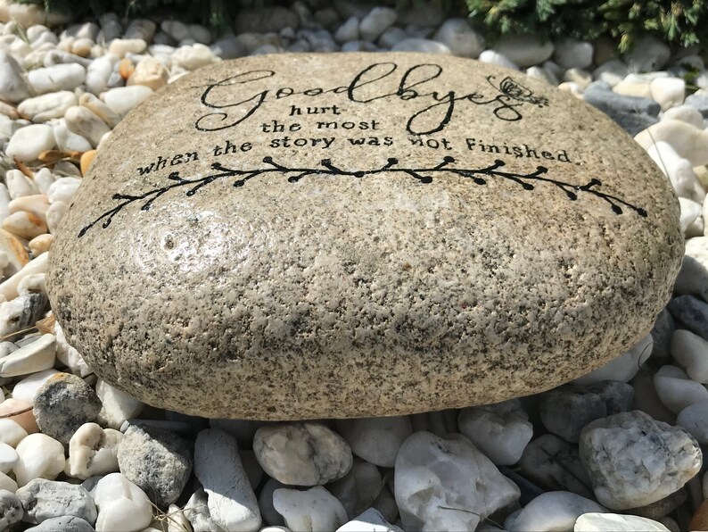 Life Honoring Garden Stone *standard Design Only* Goodbyes Hurt ...