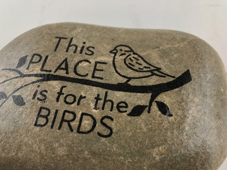 Quirky Garden Stone Gift Idea. Bird Lover Gift Idea. This | Etsy