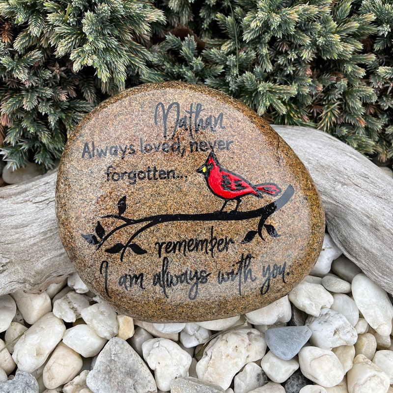 Cardinal Memorial Stone - Etsy