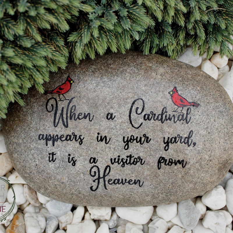 Cardinal Memorial Stone - Etsy