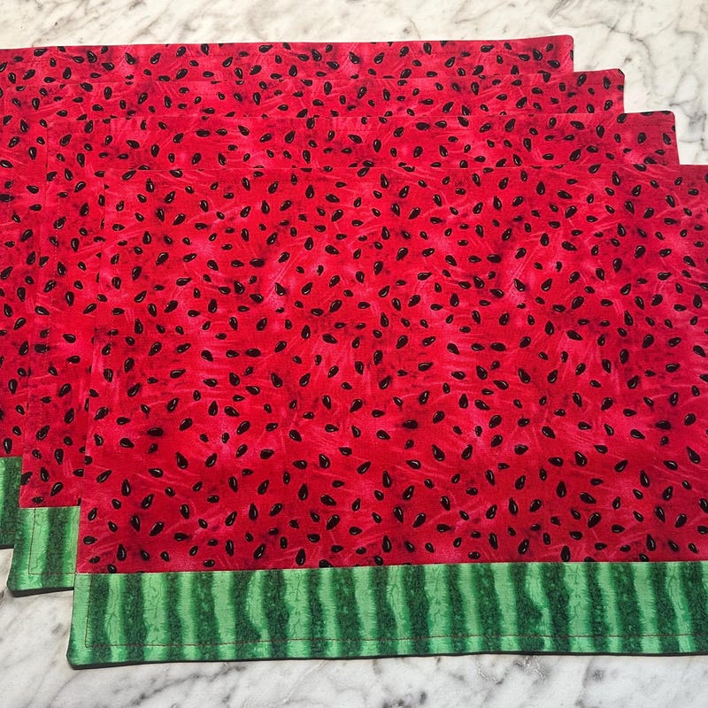 Watermelon Placemats - Etsy