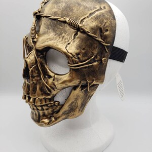 Full Face Skeleton Mask | Gold Silver Black | Masquerade Steampunk ...