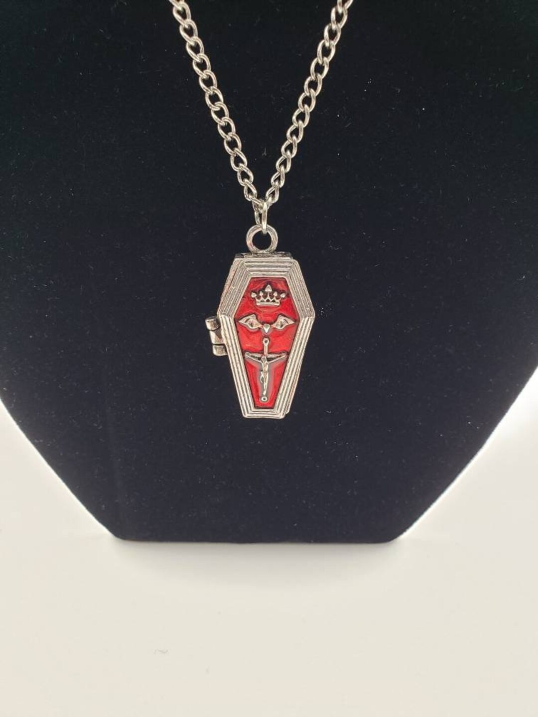 Coffin Locket Necklace | Silver or Gold | Gothic Vampire Funeral ...