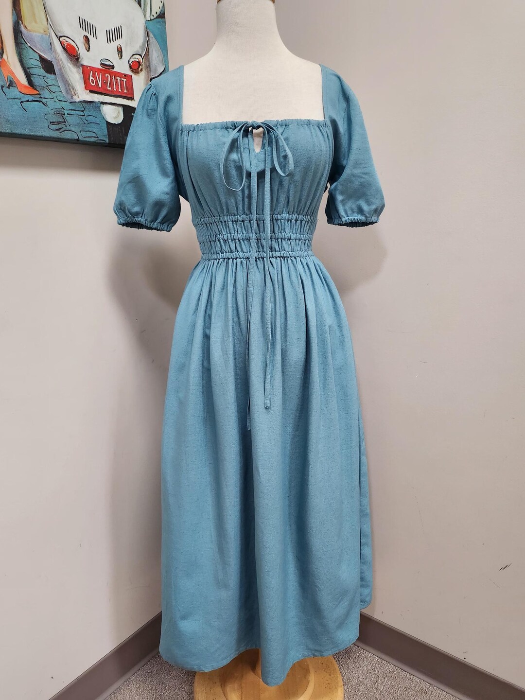 Cottagecore Dress With Pockets (linen Blend) Renn Faire, Festival ...