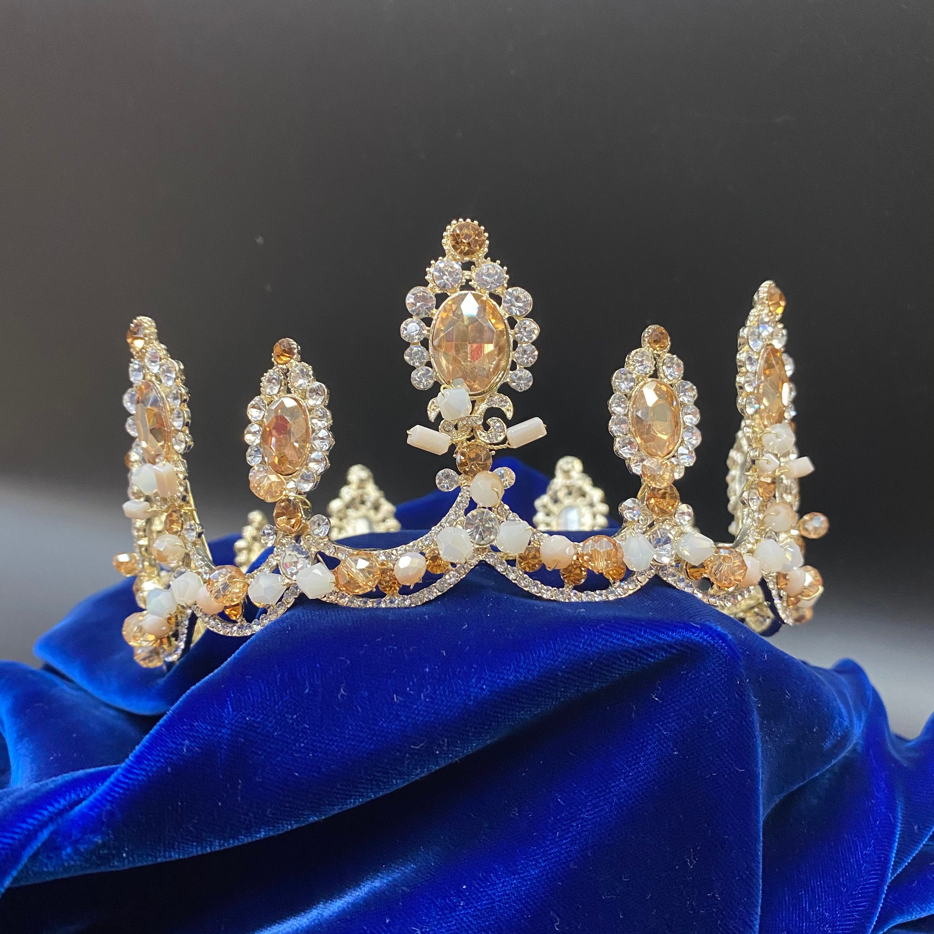 Topaz Rhinestone Crown Princess Queen Royal Prom Pageant | Etsy