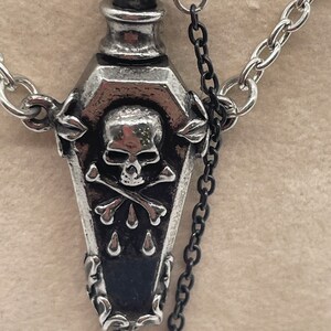 The Undertaker Poison Bottle Pendant Necklace | Coffin Shape | Fine ...