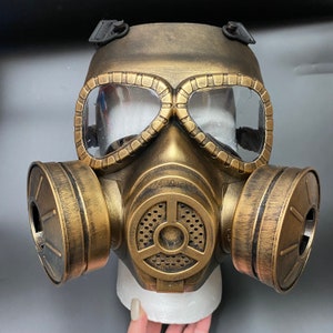 Gold Gas Mask | Steampunk Post Apocalyptic Diesel Punk Fantasy Cosplay ...