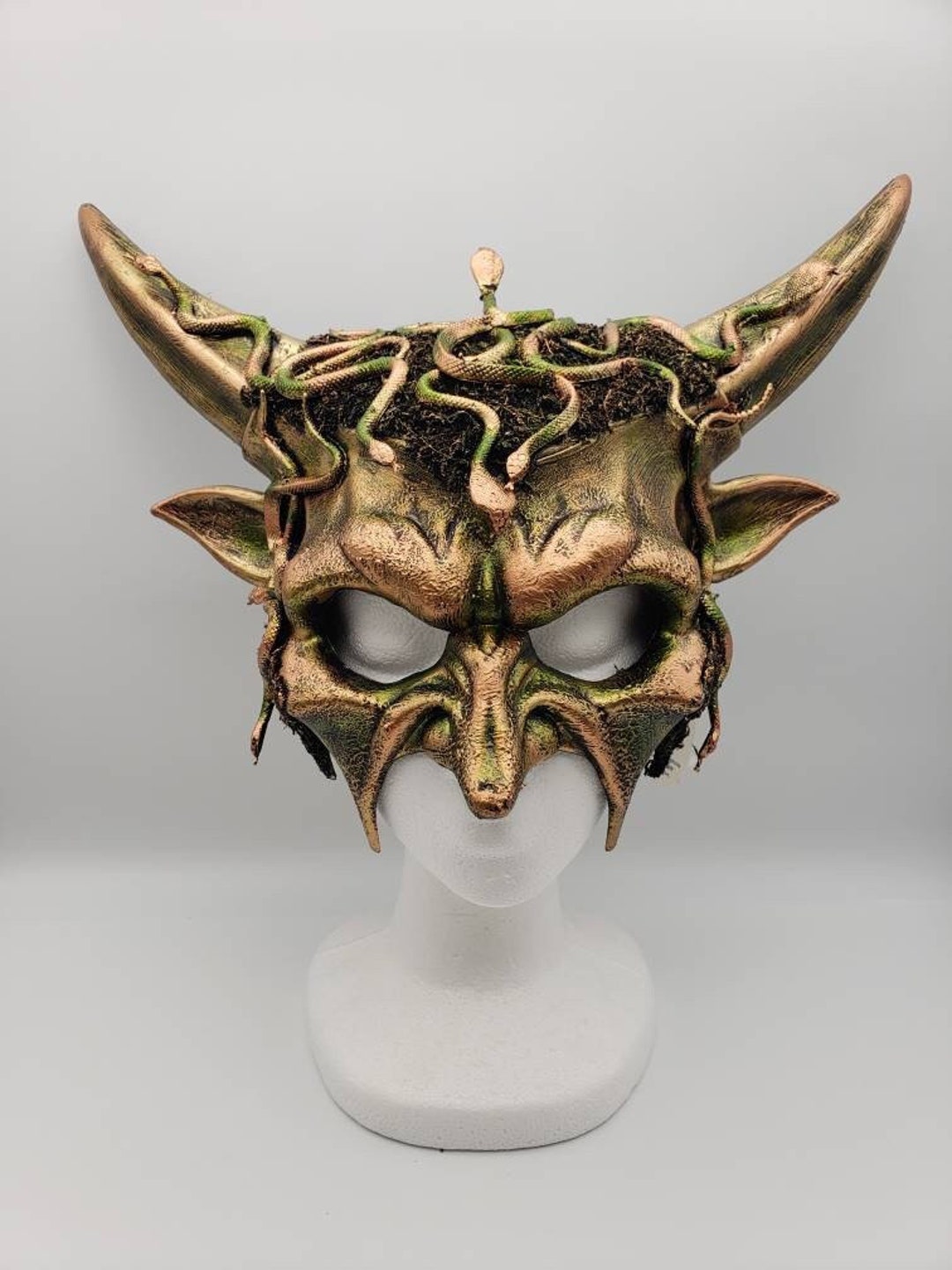 Woodland Demon Mask | Fairy Fae Midsummer Night Bacchus Fantasy Cosplay ...