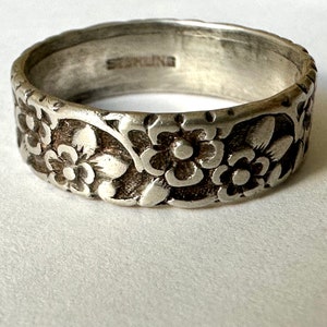 Vintage Sterling Forget Me Not Ring, Size 7.5-ish - Etsy