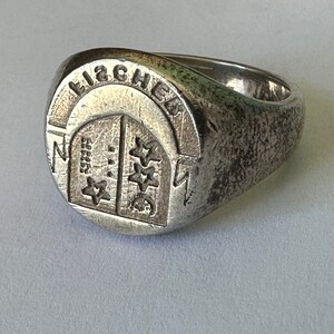Vintage Sterling Family Crest Ring, Fischer Family, Size 6.75 - Etsy