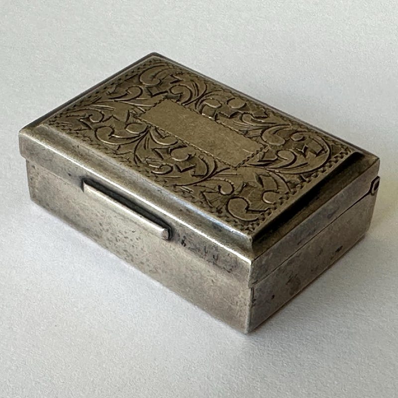 Ornate Vintage Pill Box - Etsy