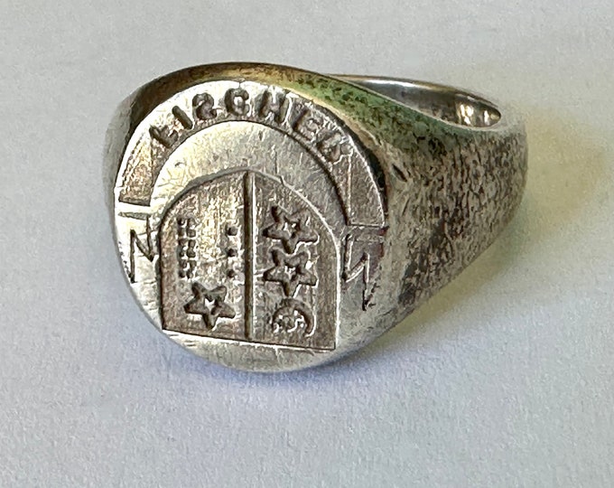 Vintage Sterling Family Crest Ring, Fischer Family, Size 6.75 - Etsy