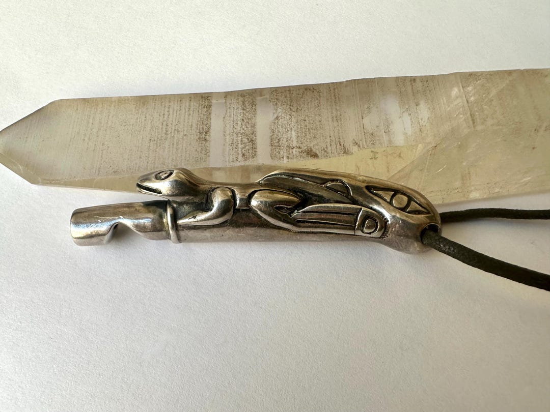 Vintage Sterling Northwest Coast Eagle and Frog Whistle - Etsy
