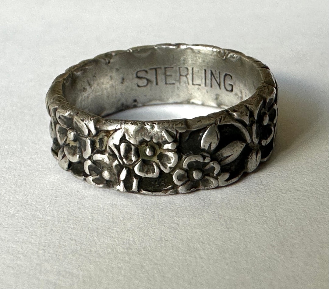 Vintage Sterling Forget Me Not Ring, Size 5.25-ish - Etsy