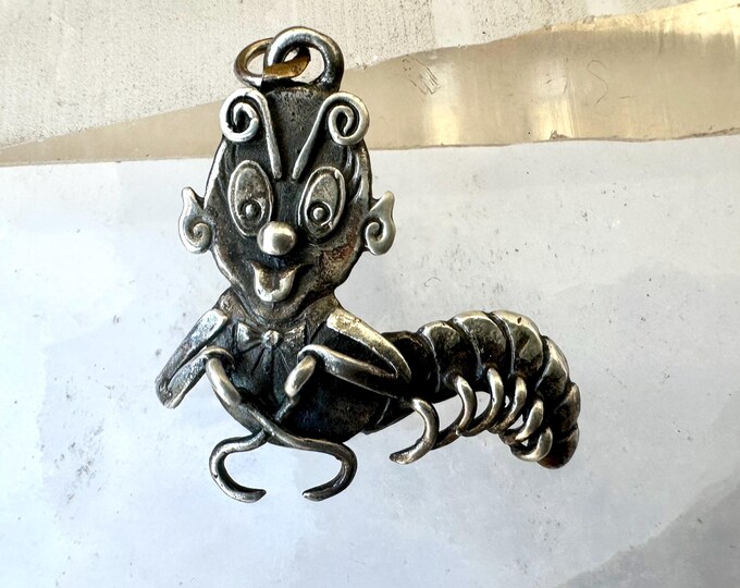 Vintage Sterling Alaskan Ice Worm Pendant by Sid Bell - Etsy