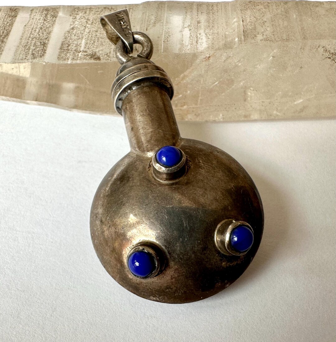 Vintage Mexican Sterling Bubble or Perfume Pendant - Etsy