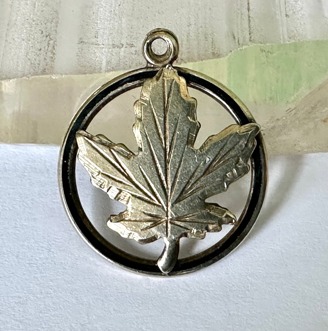 Vintage Sterling and Enamel Maple Leaf Charm/pendant - Etsy