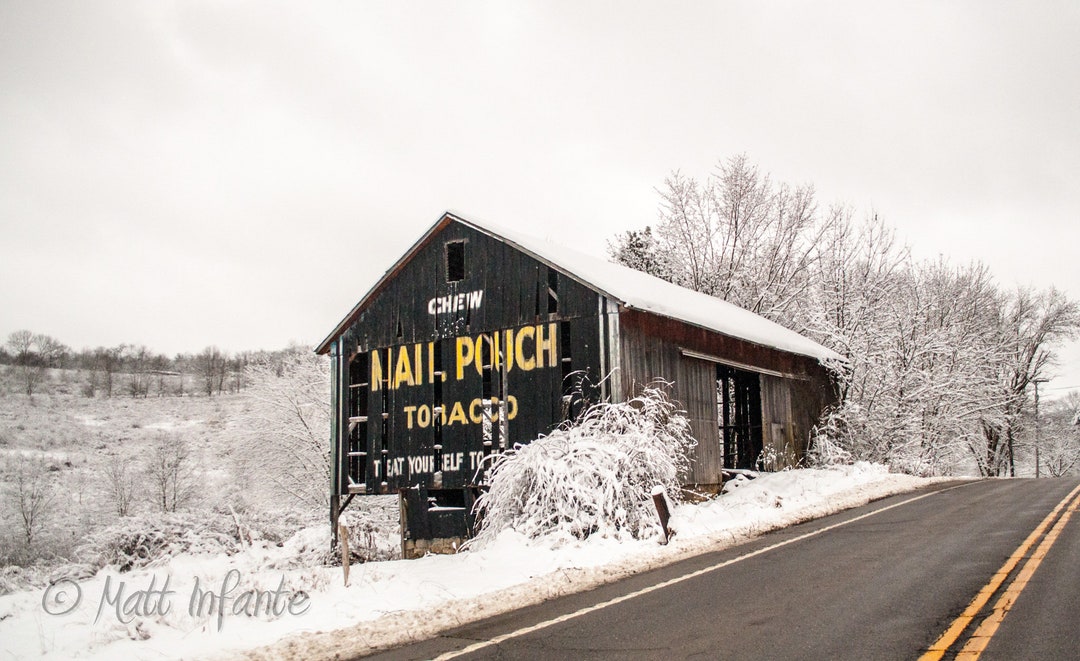 Mail Pouch Barn, Ohio, Rural Winter, Rustic Barn, Christmas - Etsy