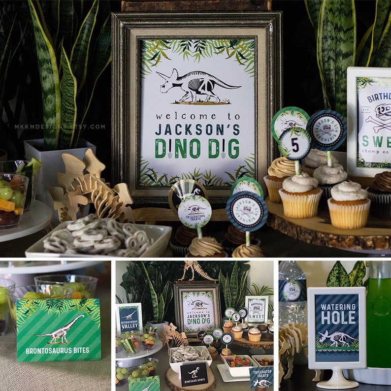 Dino Dig Party Kit Dinosaur Birthday Dinosaur Invitation - Etsy