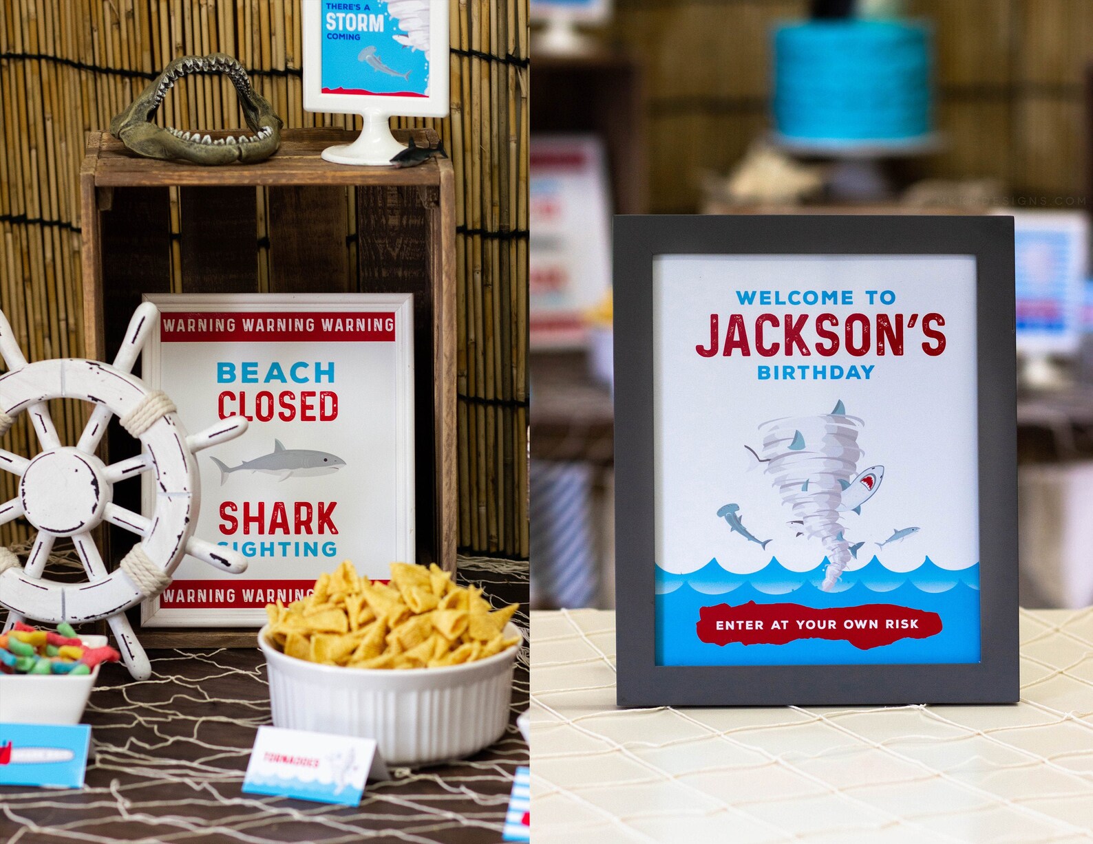 Shark Welcome Signs Shark Party Decor Sharknado Inspired - Etsy
