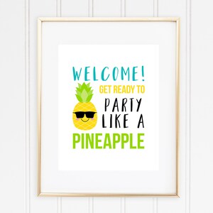 Pineapple Welcome Sign, Pineapple Party, Summer Party Decor, Pineapple ...