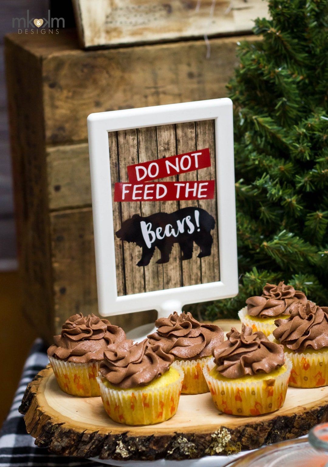 Do Not Feed the Bears Sign, Lumberjack Decor, Camping Party Sign ...