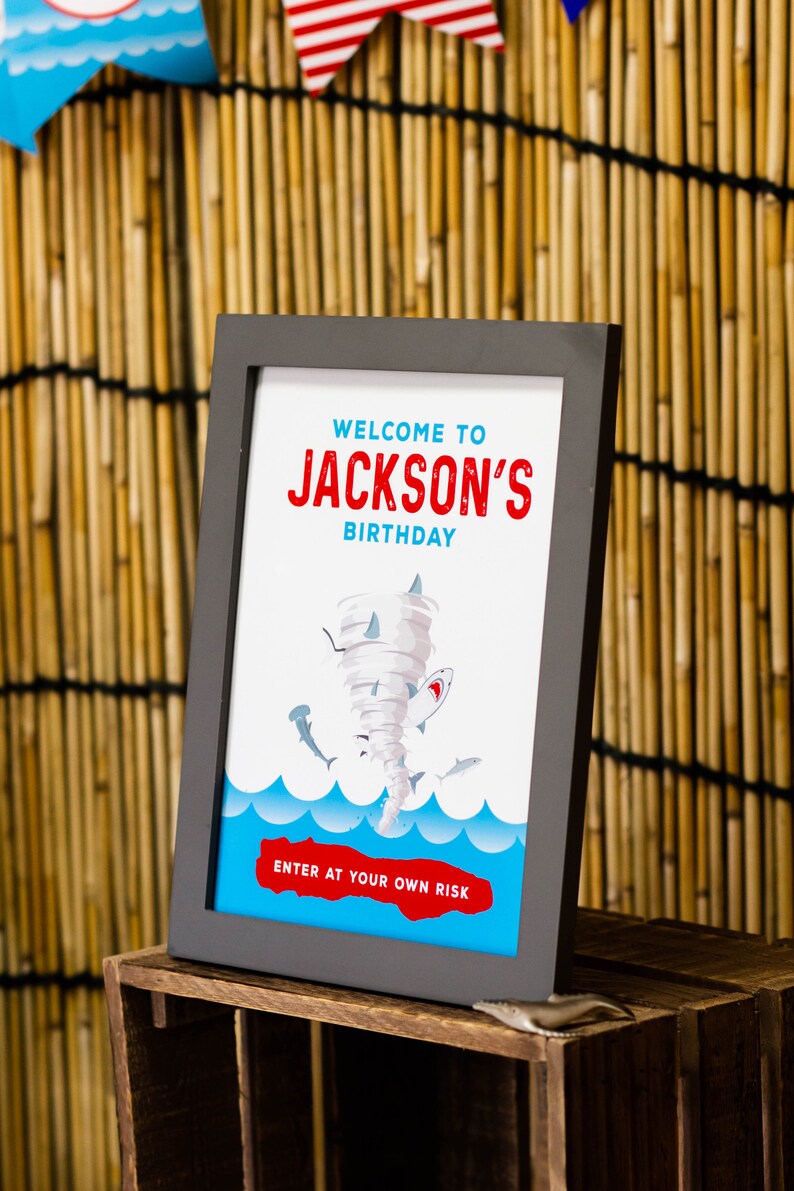 Shark Welcome Signs Shark Party Decor Sharknado Inspired - Etsy