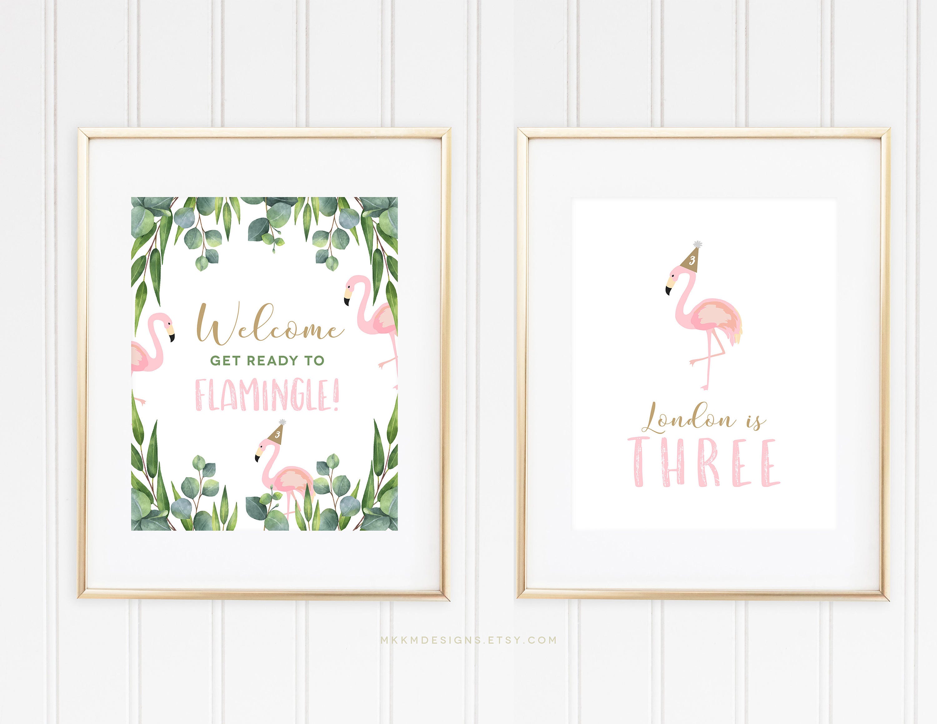 Flamingo Welcome Signs Flamingo Party Decor Tropical | Etsy