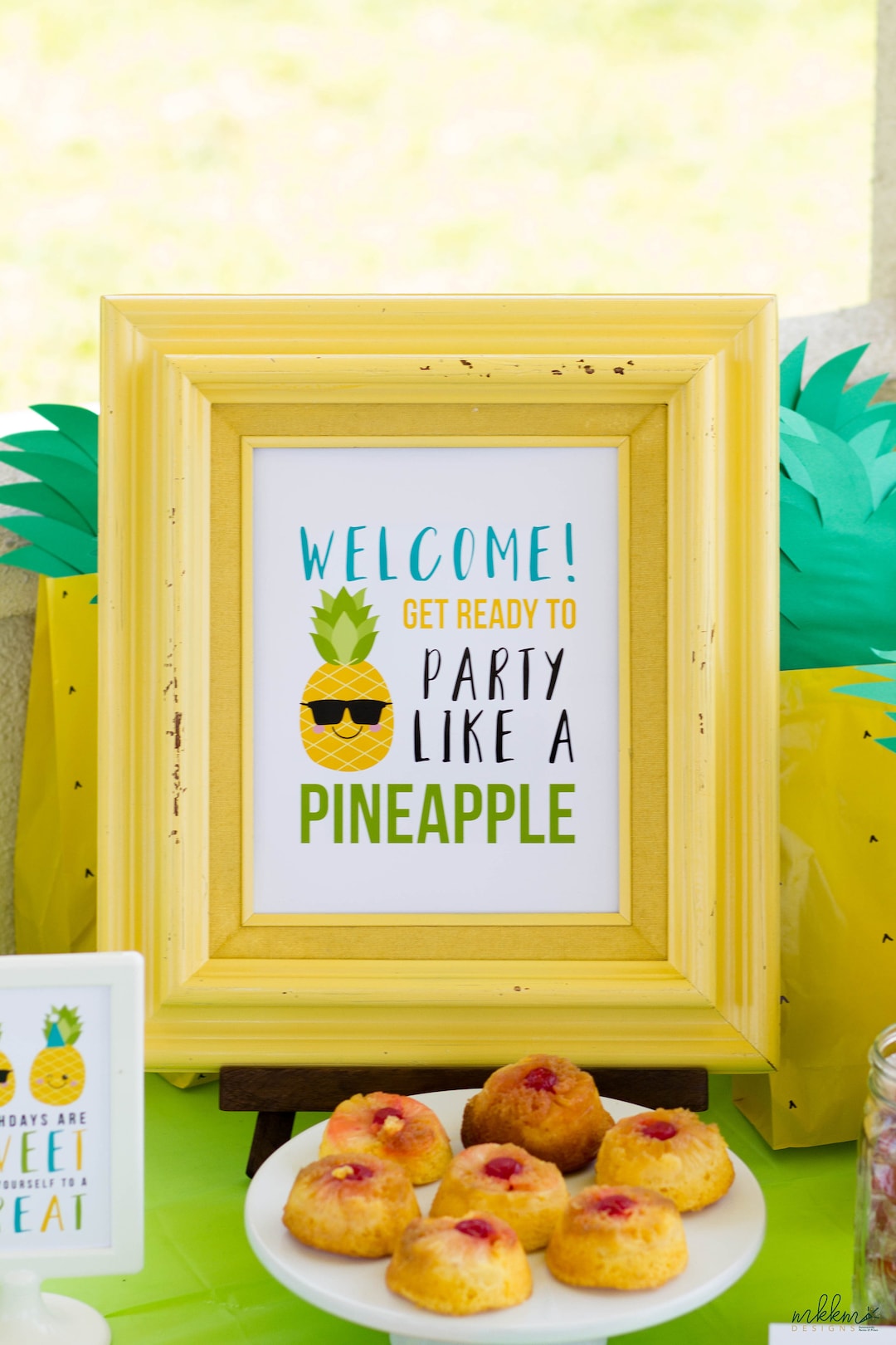Pineapple Welcome Sign, Pineapple Party, Summer Party Decor, Pineapple ...