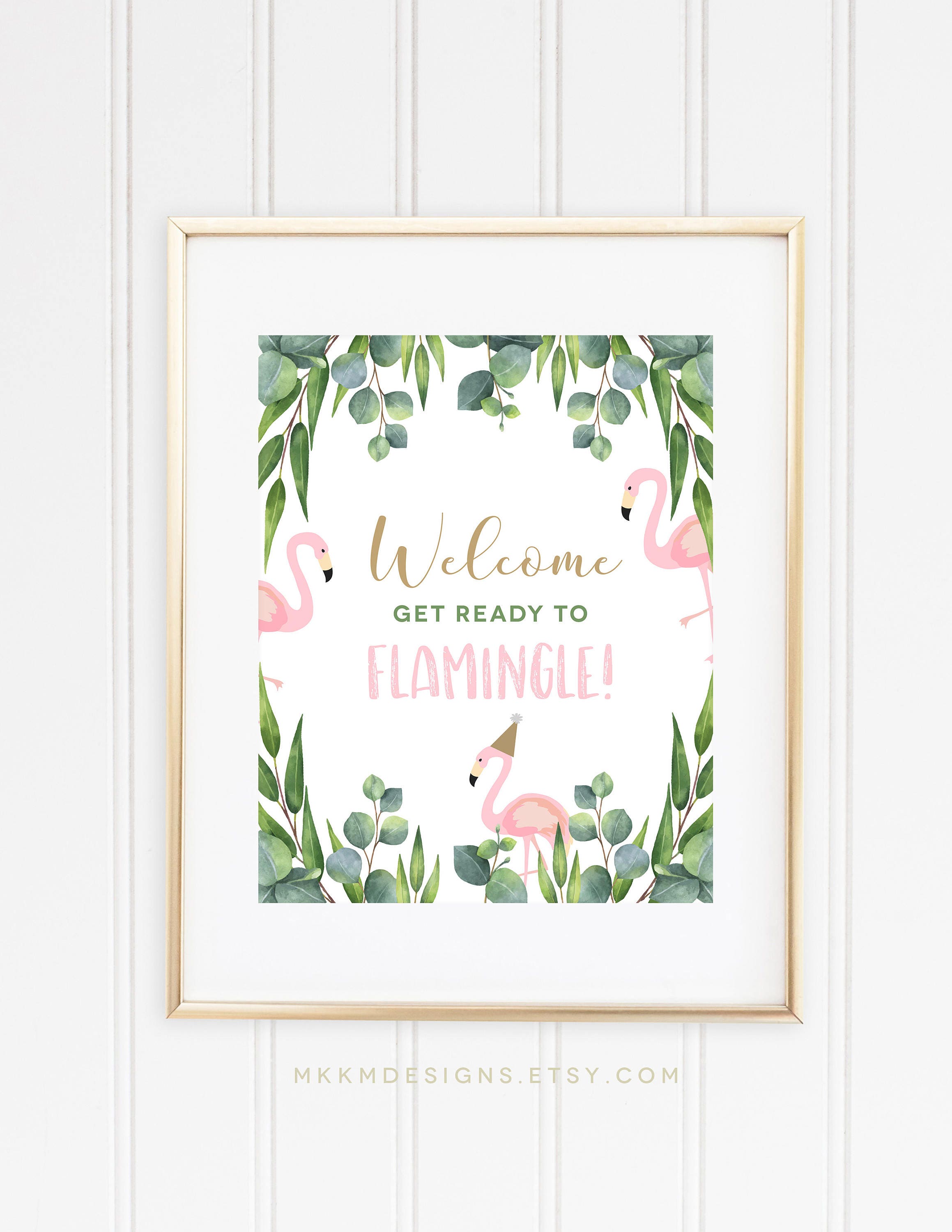 Flamingo Welcome Sign Flamingo Party Summer Party Decor - Etsy
