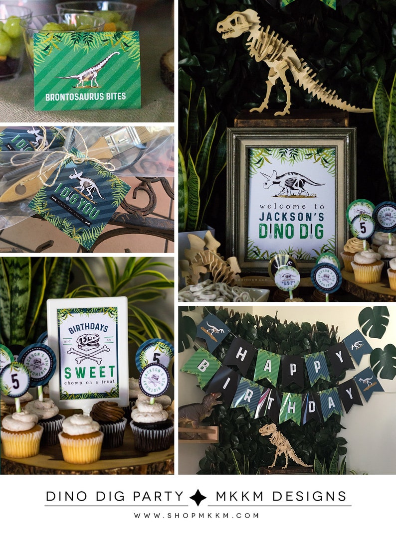 Dino Dig Party Kit Dinosaur Birthday Dinosaur Invitation - Etsy