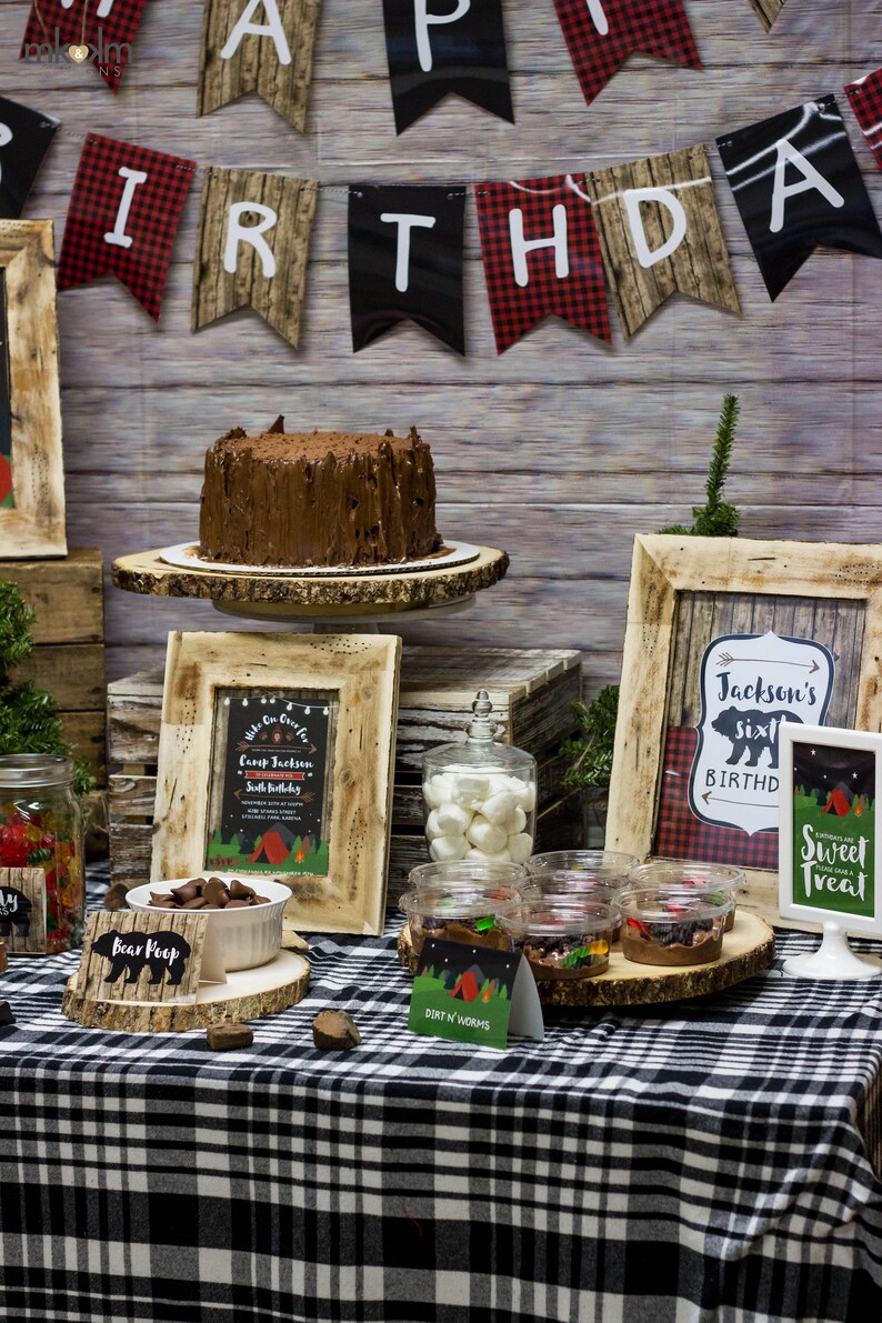 Camping Invitation Camping Birthday Invitation Boys Birthday | Etsy