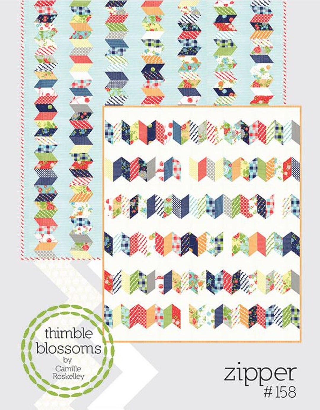 Zipper Quilt Pattern by Thimble Blossoms - Etsy