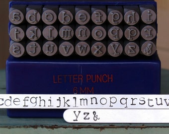 6mm Typewriter Font Lowercase Metal Stamp Letter Set Jewelry Stamp SGE ...