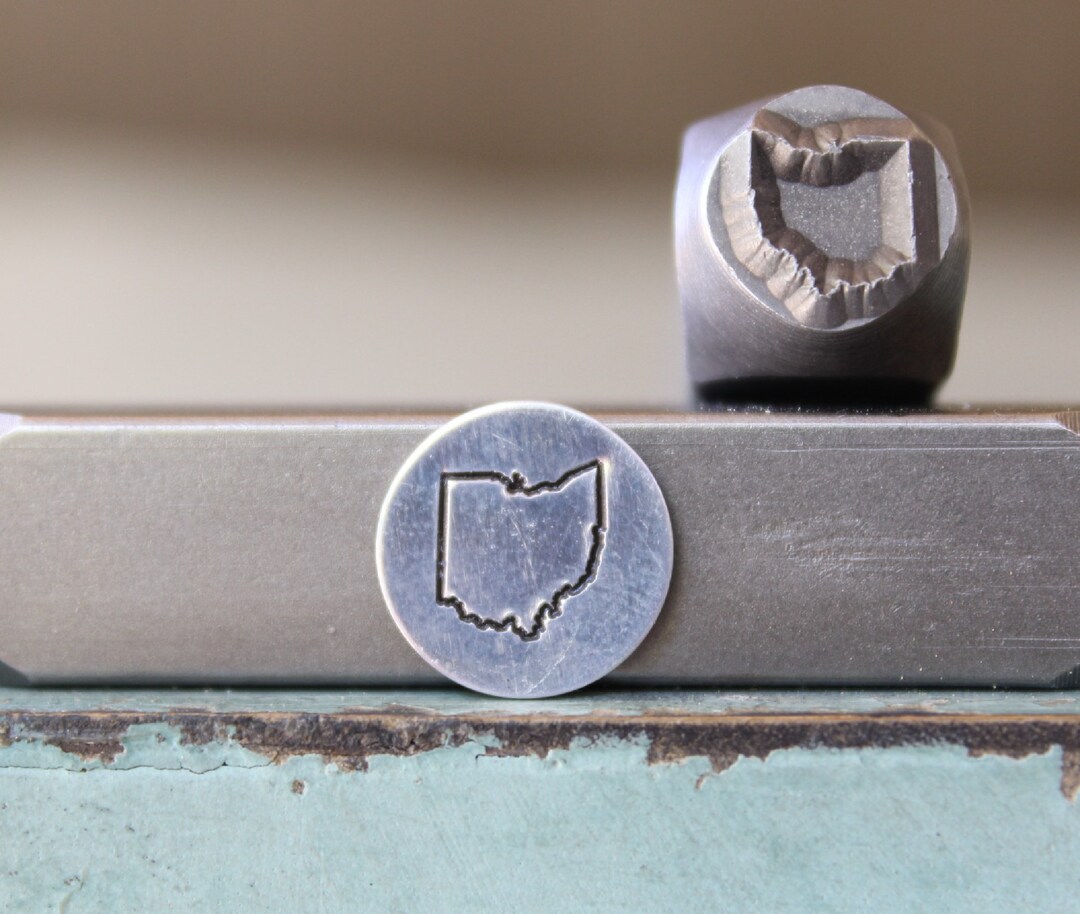 Supply Guy 8mm Ohio Metal Design Stamp - US State Metal Stamp - Metal ...