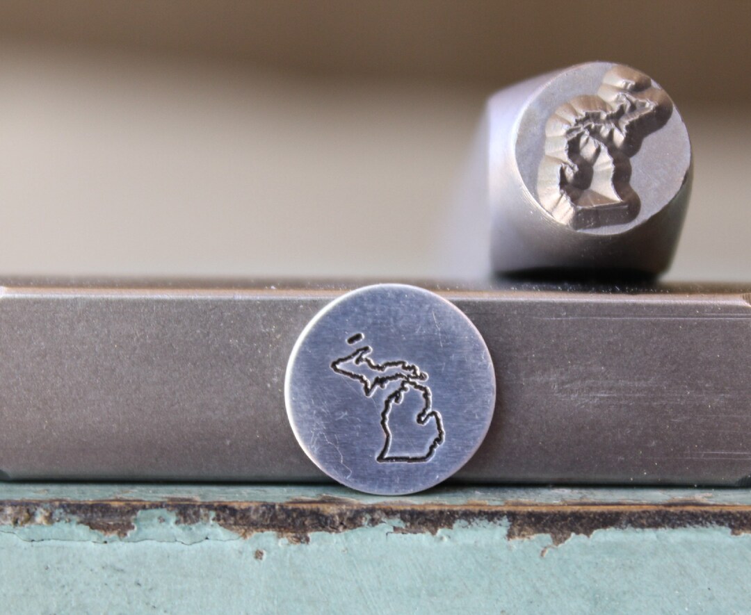 8mm Michigan US State DIY Jewelry Making Metal Design Stamp - Stamping ...