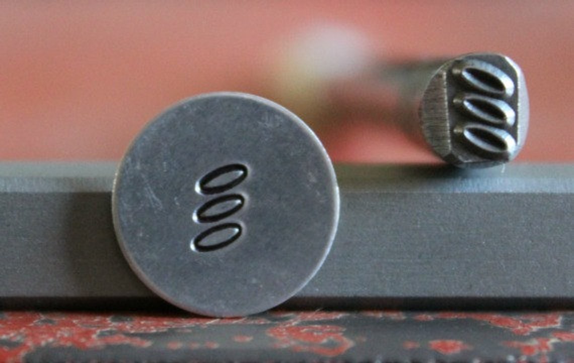 Triple Oval Metal Design Stamp Metal Stamp Metal Stamping | Etsy