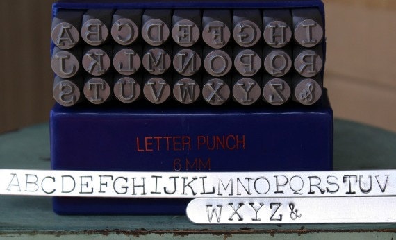 6MM Typewriter Font Alphabet Letter Uppercase DIY Jewelry Making Metal ...