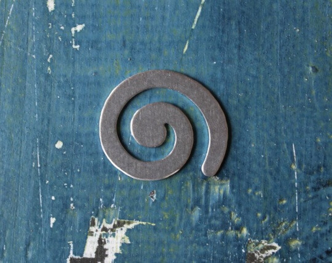 Aluminum Spiral or Swirl 18G Deburred Stamping Blank - 1 1/4" X 1 1/8 ...