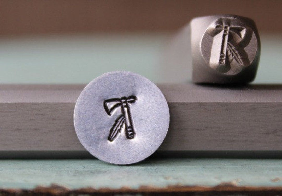 Brand New 6mm Indian Tomahawk Metal Design Stamp Metal Stamp Metal ...
