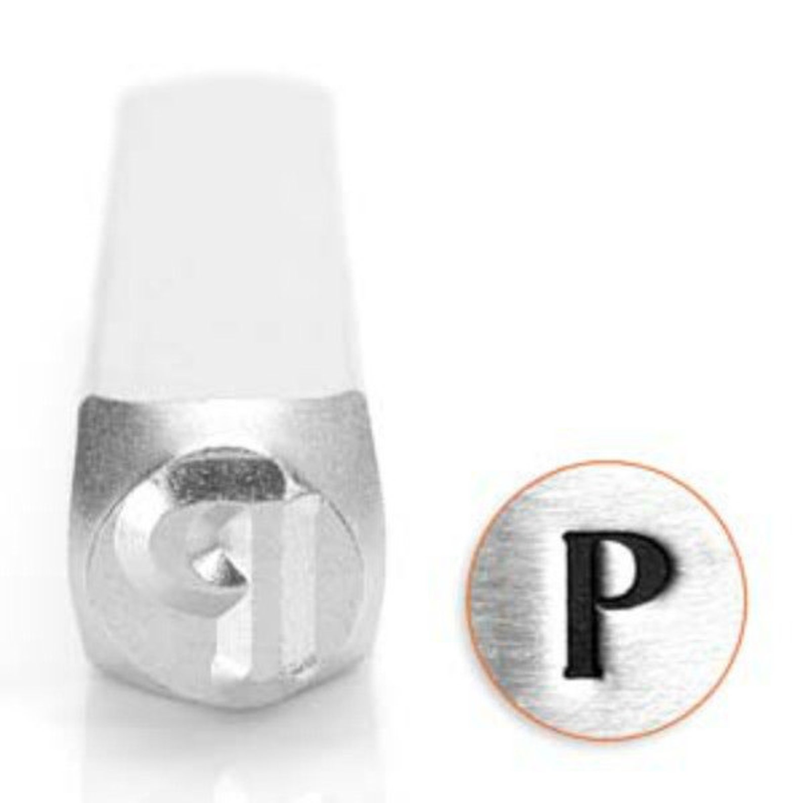 Impress Art 6mm Greek Alphabet Rho Metal Design Stamp Metal | Etsy