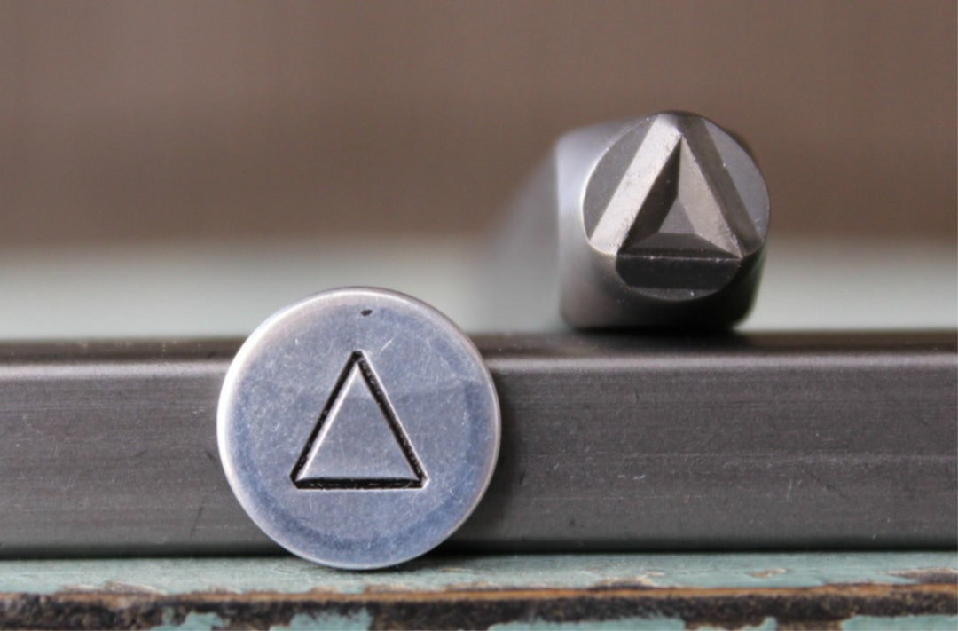 Supply Guy 6mm Triangle Metal Design Stamp - Metal Stamp - Metal ...